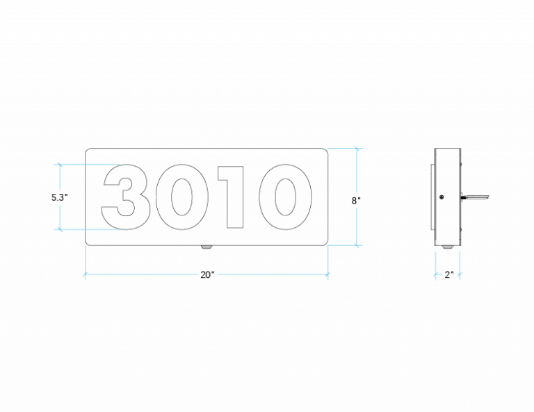 Four-Number Address Cabinet | Rino Sign Works